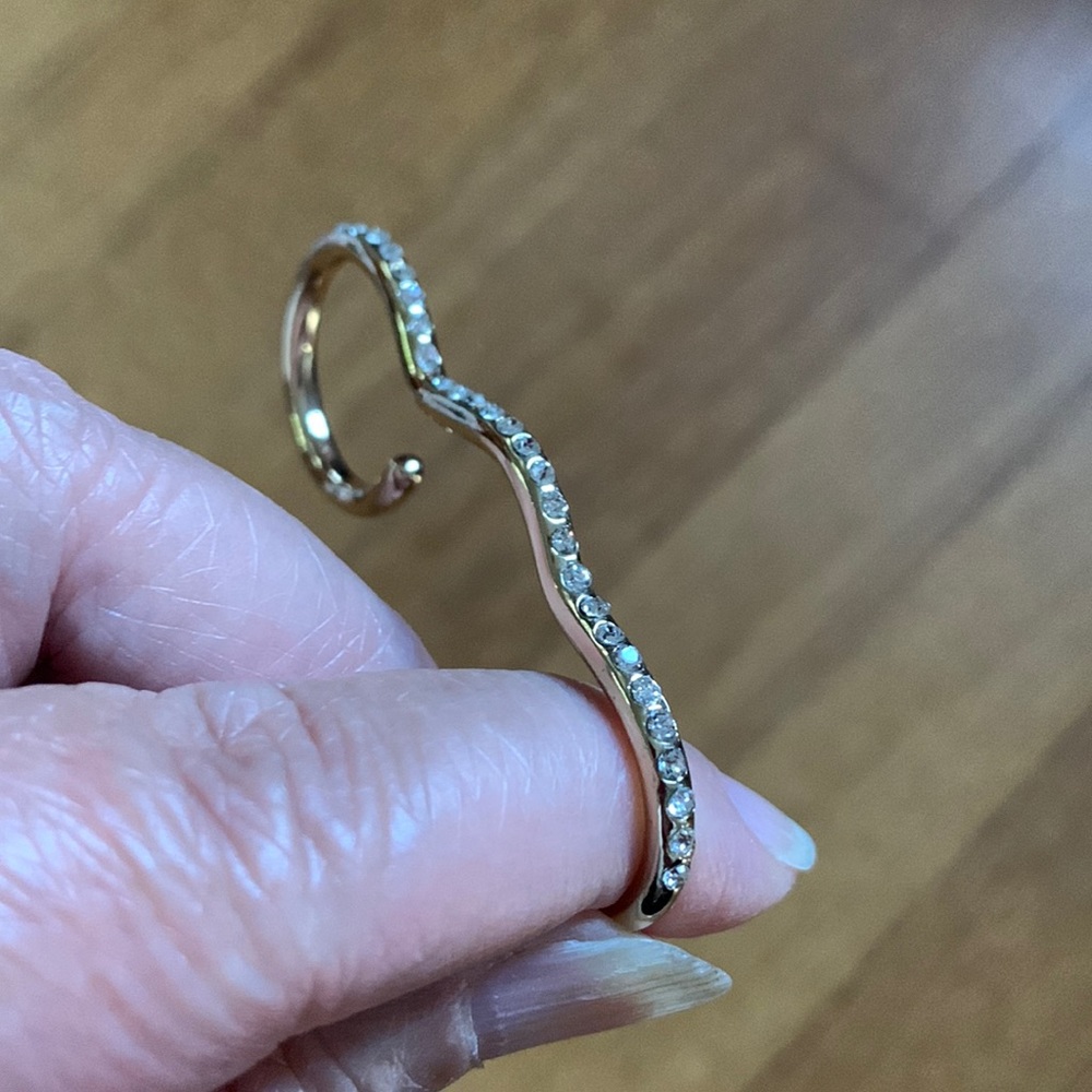 Three Fingers Connected Ring - Gem